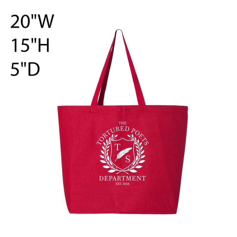 4 Colors Large Tote Bag TPD Tortured Poets Department Est 2024 TS Crest ...