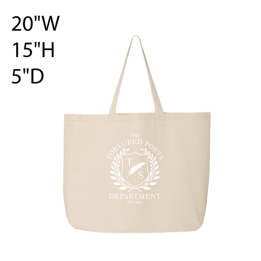 4 Colors Large Tote Bag TPD Tortured Poets Department Est 2024 TS Crest ...