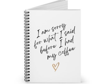 Spiral Notebook Ruled Line - Etsy