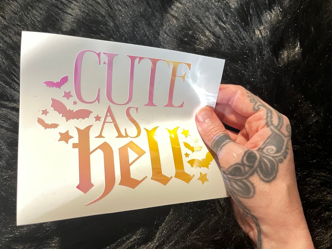 Cute as Hell Decal - Etsy