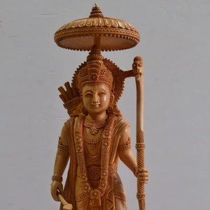 Wooden Standing Ayodhya Temple Rama Statue - Etsy