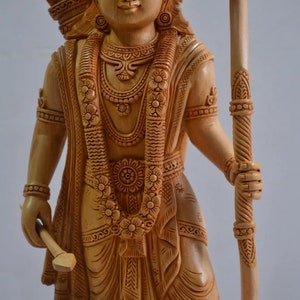 Wooden Standing Ayodhya Temple Rama Statue - Etsy