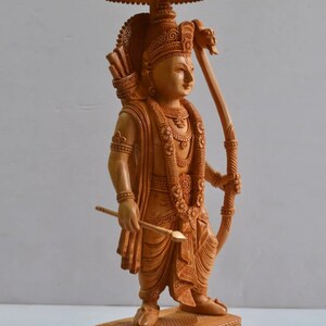 Wooden Standing Ayodhya Temple Rama Statue - Etsy