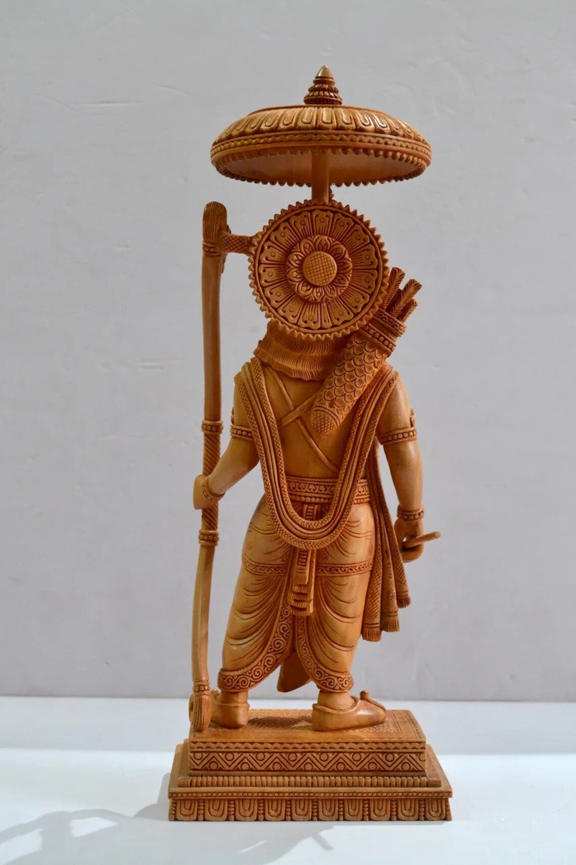 Wooden Standing Ayodhya Temple Rama Statue - Etsy