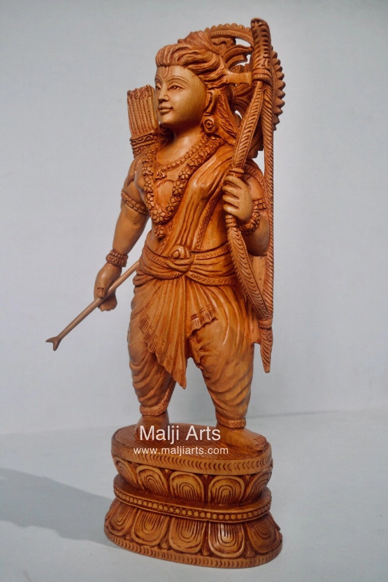 Wooden Ayodhya Temple Rama Statue - Etsy