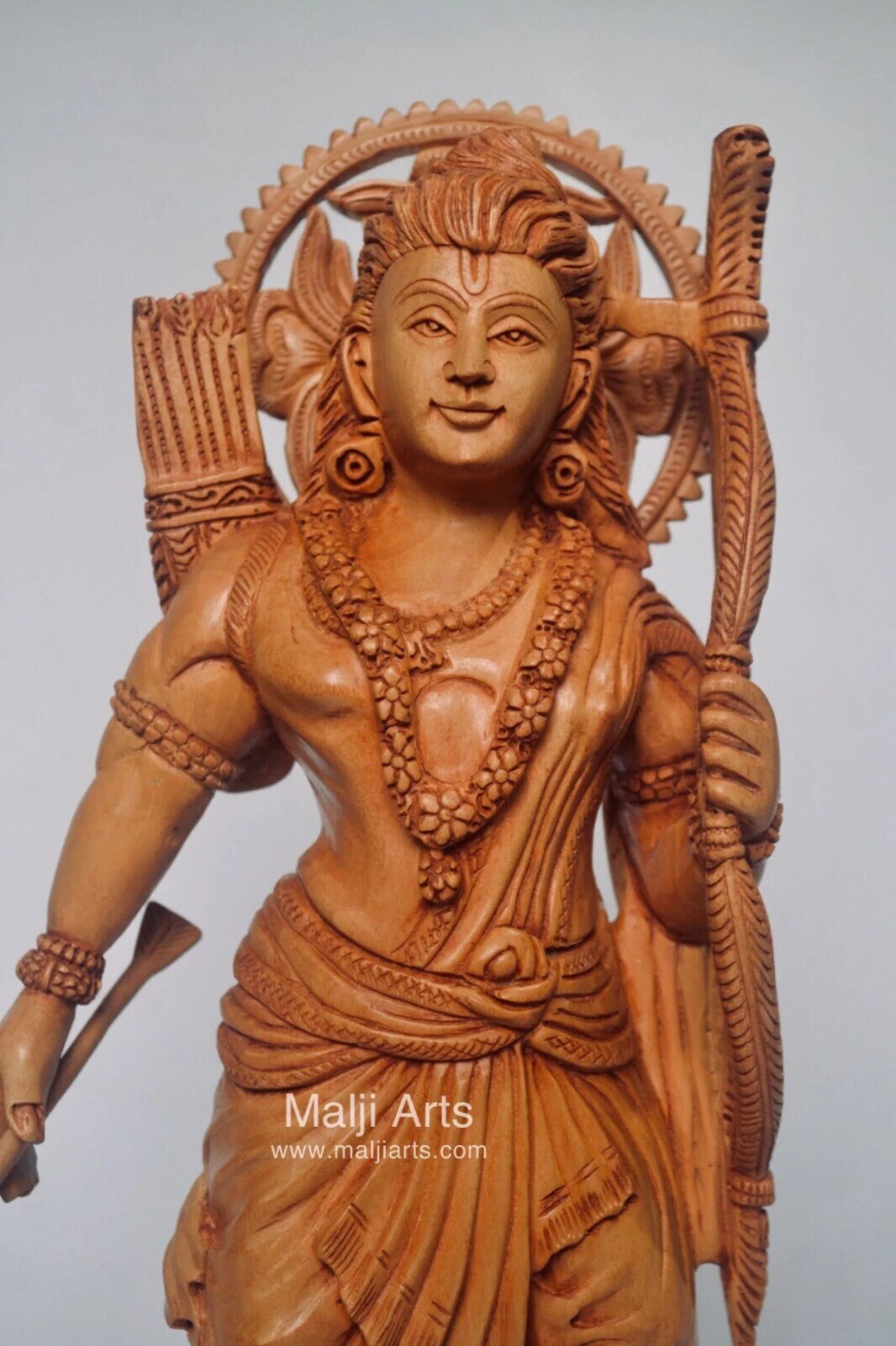 Wooden Ayodhya Temple Rama Statue - Etsy