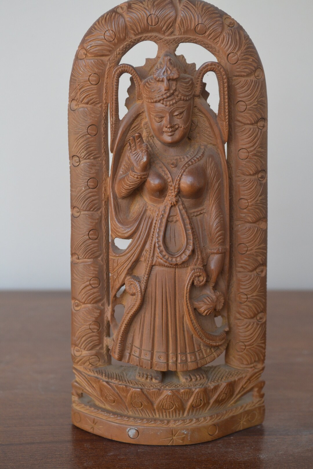 Sandalwood Hand Carved Radha Rani Statue - Etsy