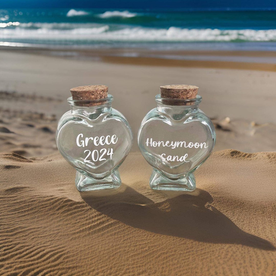 Honeymoon Sand Jar, Holiday Keepsake, Wedding Keepsake, Honeymoon Sand ...