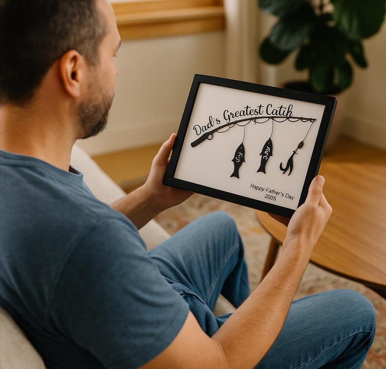 Custom Fishing Decor, Father's Day Gift, Greatest Catch, Dad's Greatest ...