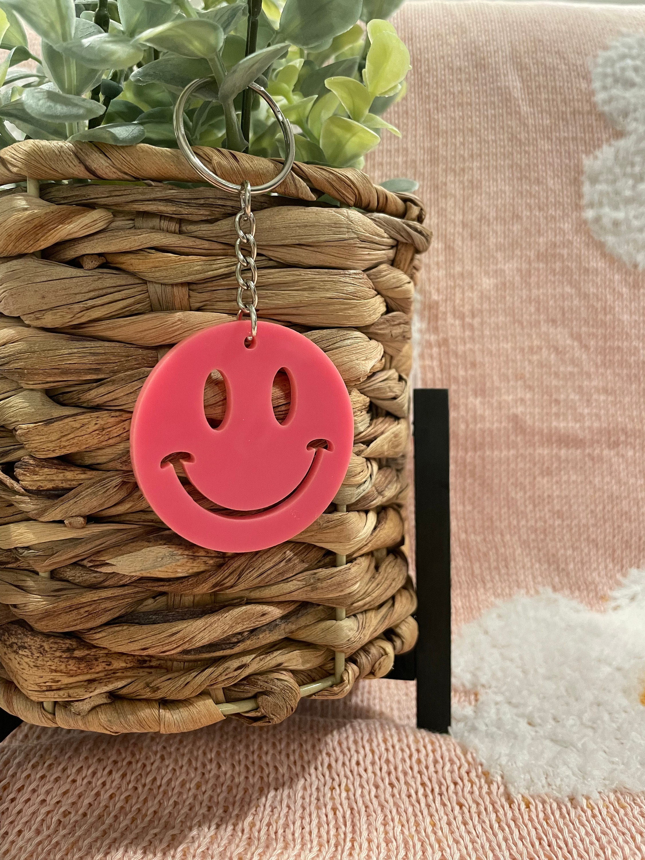 Smiley Face Keychains - Etsy