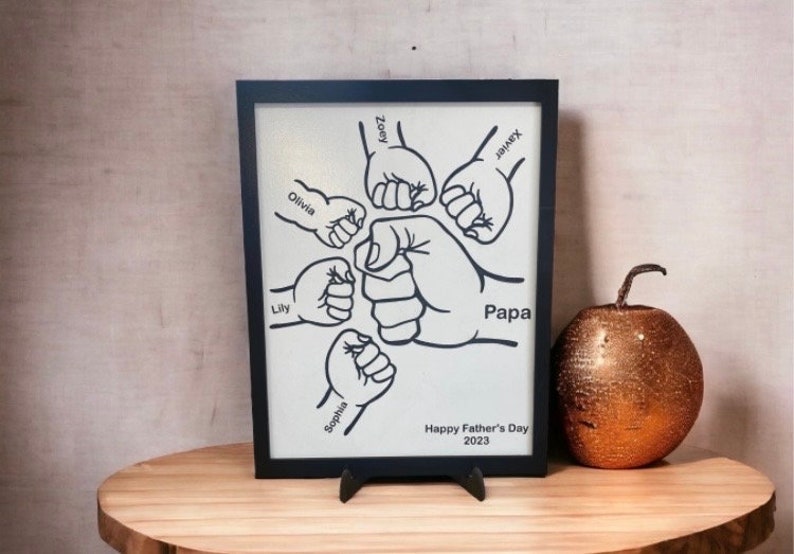 Fist Bump Sign Personalized Name Fist Bump Family Hands Fist Bump ...