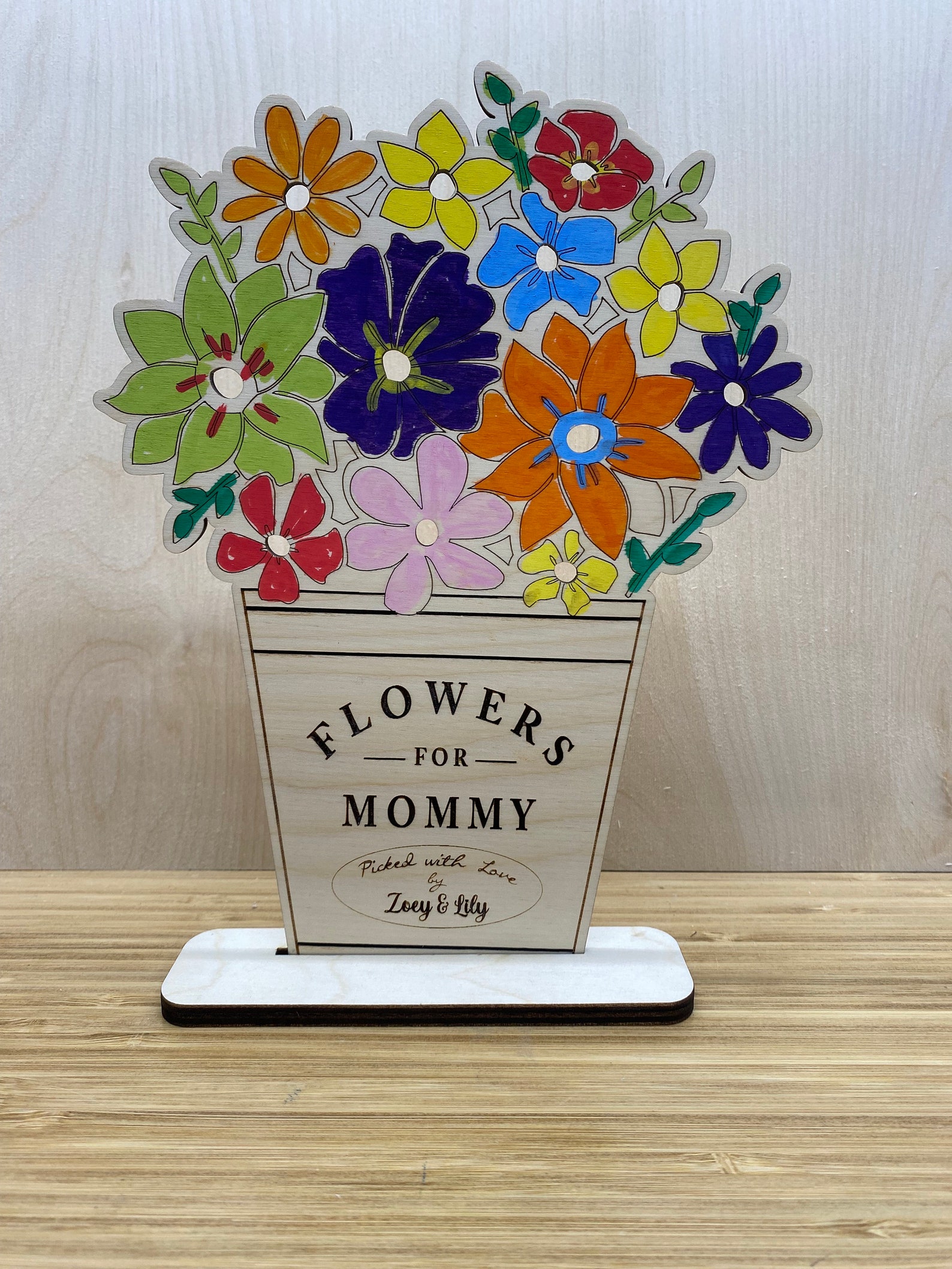 Mother's Day Gift / Mommy Flowers / Flower Holder / Flower Vase ...