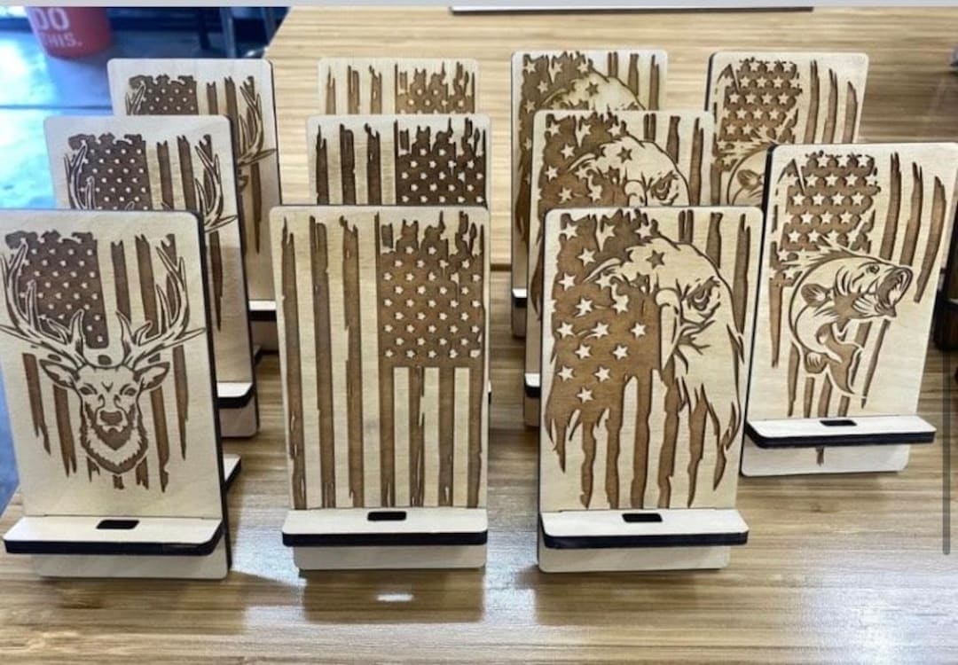 Custom Engraved Laser Cut Phone Stand With Slot for Charger -perfect ...