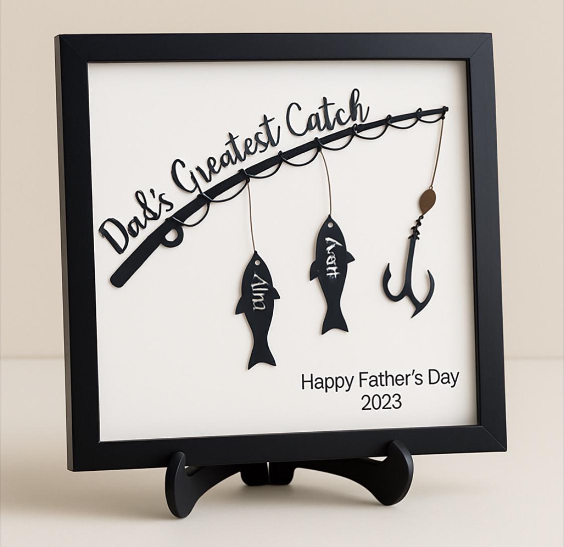 Custom Fishing Decor, Father's Day Gift, Greatest Catch, Dad's Greatest ...