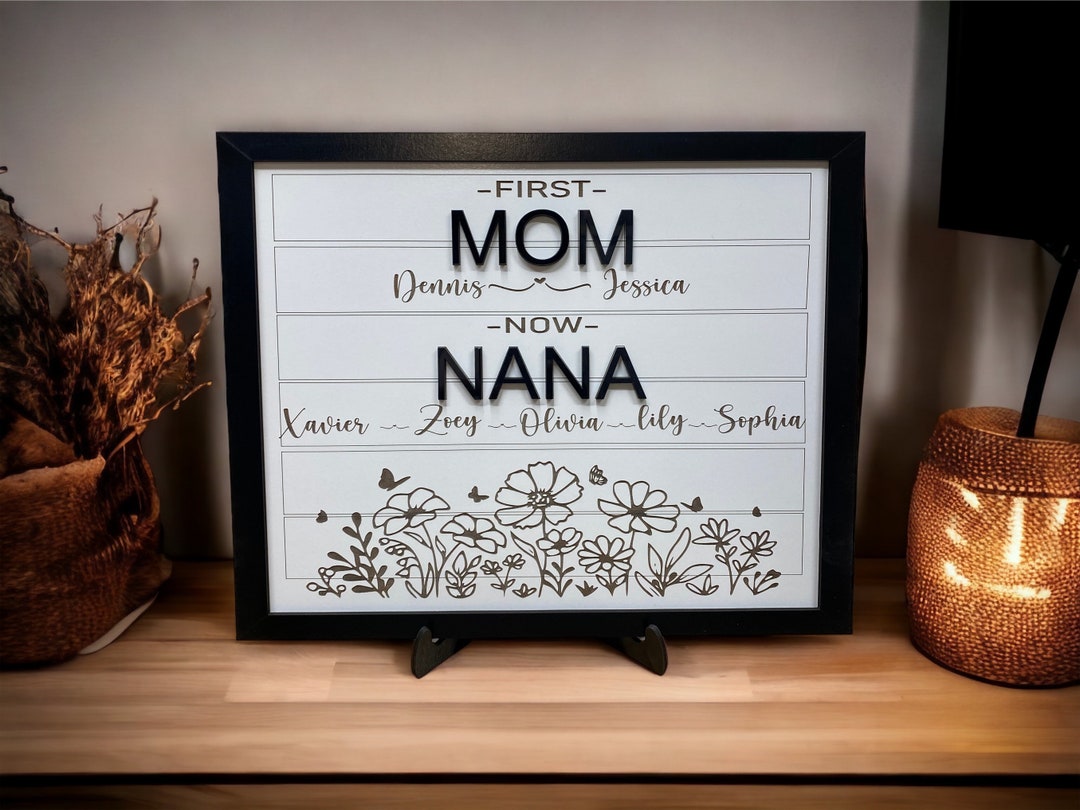 Mother’s Day, First Mom Now Nana/grandma/mimi Sign - Etsy