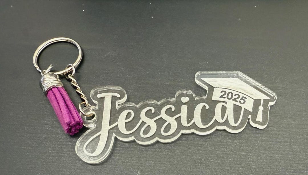 Personalized Graduation Keychain, Custom Name Keyring, Senior Gift 2025 ...