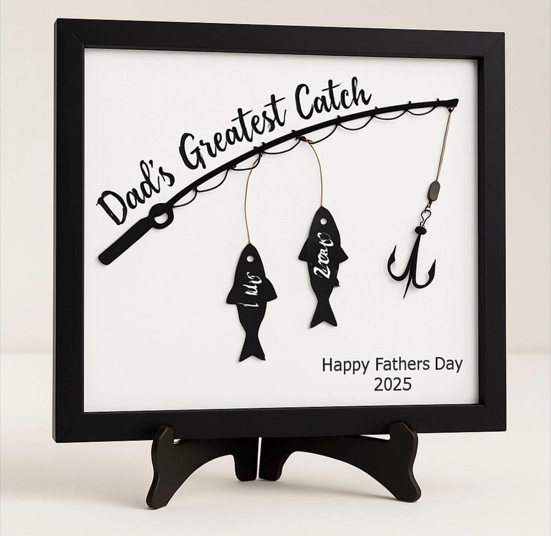 Custom Fishing Decor, Father's Day Gift, Greatest Catch, Dad's Greatest ...
