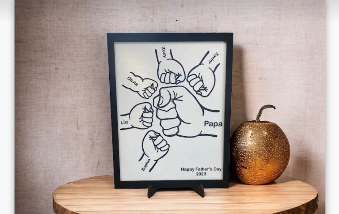 Fist Bump Sign Personalized Name Fist Bump Family Hands Fist Bump ...