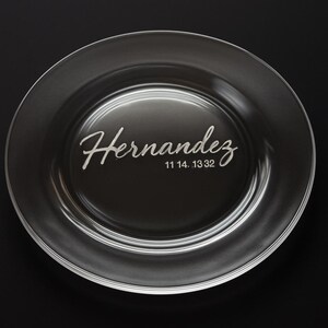 Engraved Glass Plate, Personalized Wedding Gift, Laser Engraved - Etsy