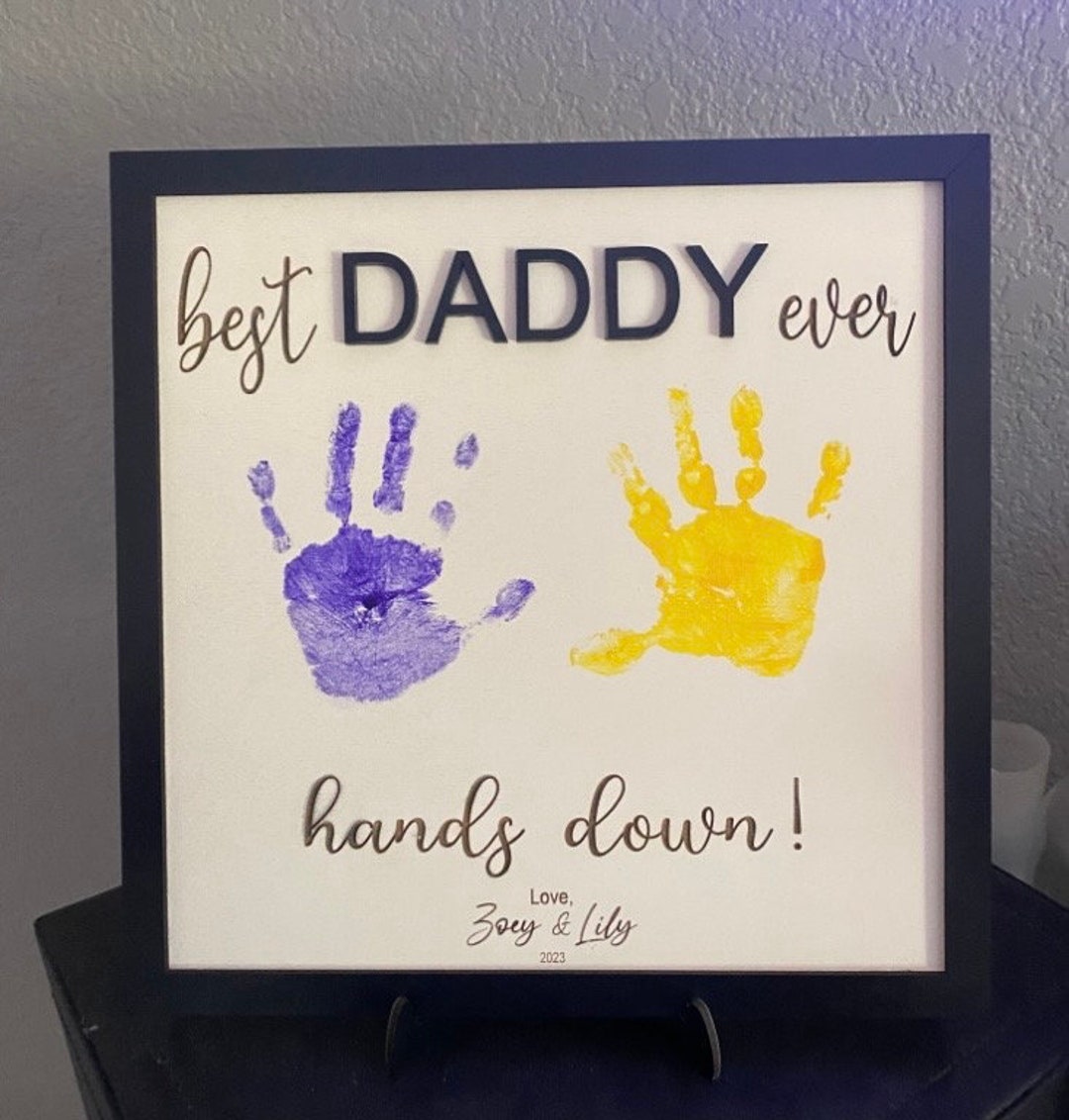 Handprint Sign, DIY Handprint Sign, Personalized Gift From Kids ...