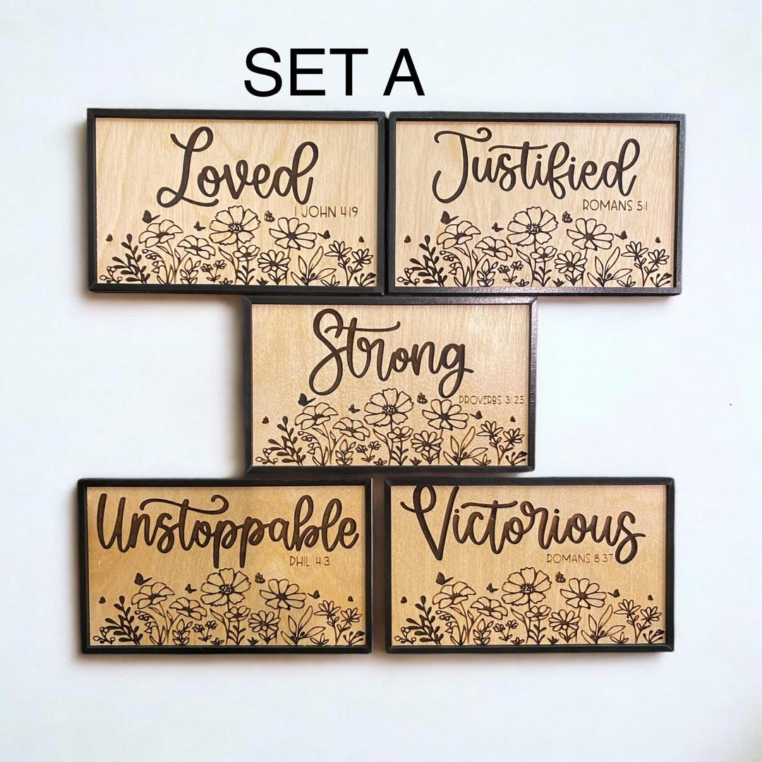 Interchangeable Scripture Plates, Bible Verse, Inspirational Home Decor ...
