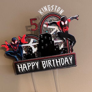 Miles Morales 3D Cake Topper | Spider-man Cake Topper | Spider-man ...