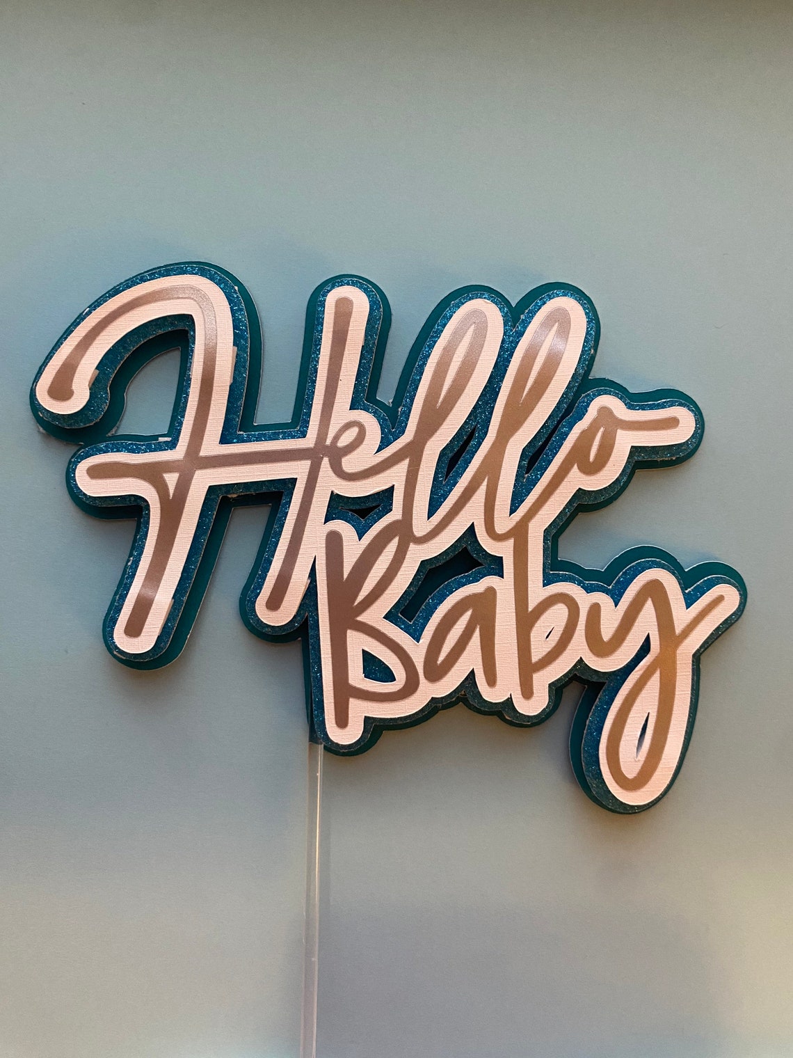 Hello Baby Cake Topper, Baby Cake Topper, Gender Reveal Cale Topper ...