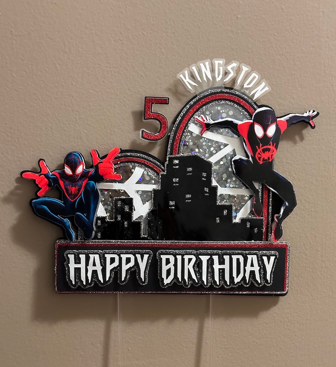 Miles Morales 3D Cake Topper | Spider-man Cake Topper | Spider-man ...