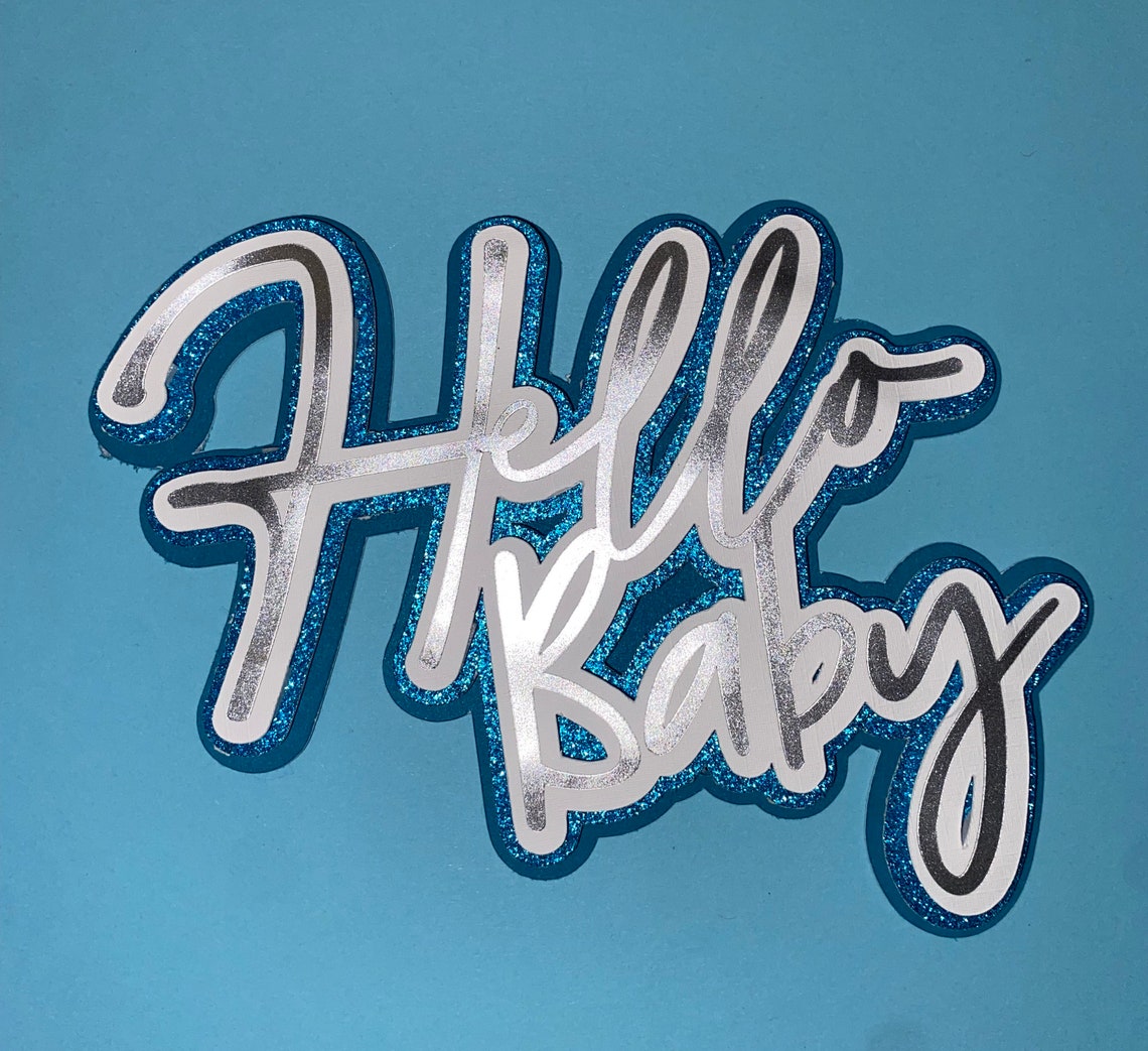 Hello Baby Cake Topper, Baby Cake Topper, Gender Reveal Cale Topper ...