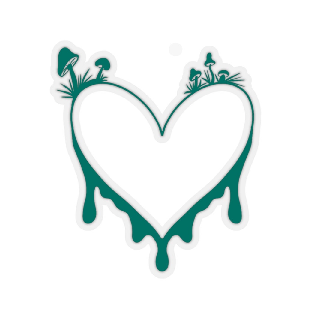 Hand Drawn Dripping Heart Kiss-cut Stickers - Etsy