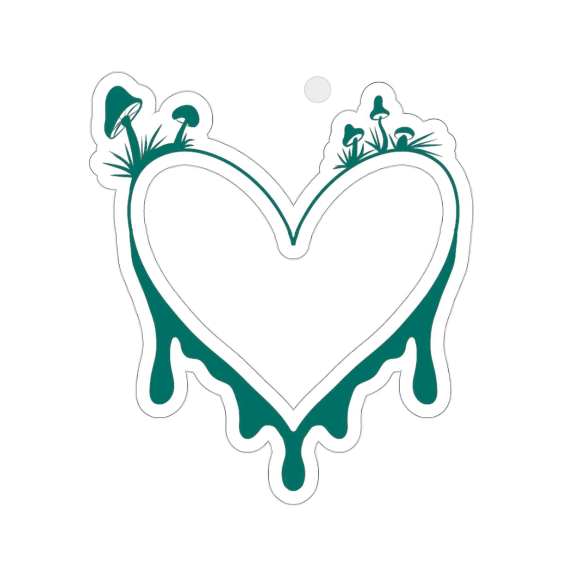 Hand Drawn Dripping Heart Kiss-cut Stickers - Etsy