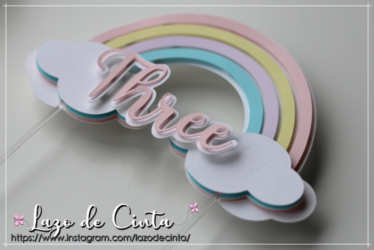 Rainbow Birthday Cake Topper Cake Topper One Cake Topper Two Cake Topper Three Cake Topper Four ...