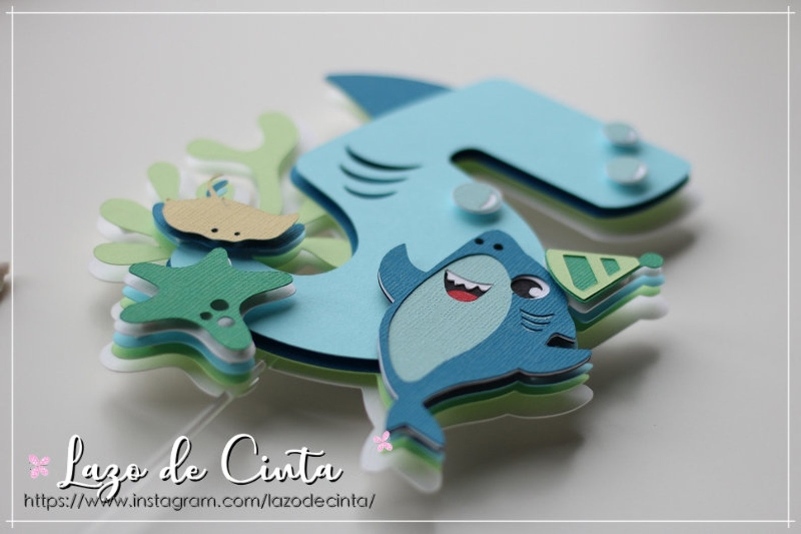 Personalised Shark Birthday Cake Topper From 1 To 9 Years Shark Cake