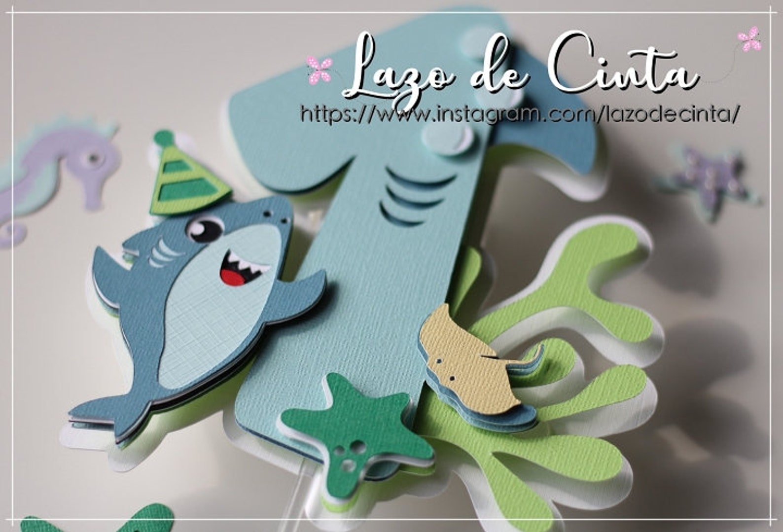 Personalised Shark Birthday Cake Topper From 1 To 9 Years Shark Cake