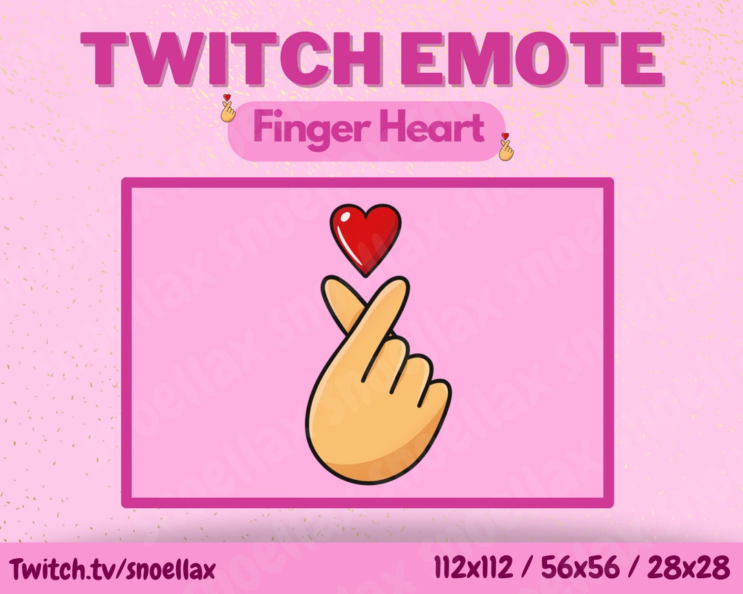 Korean Finger Heart Twitch Emote - Etsy