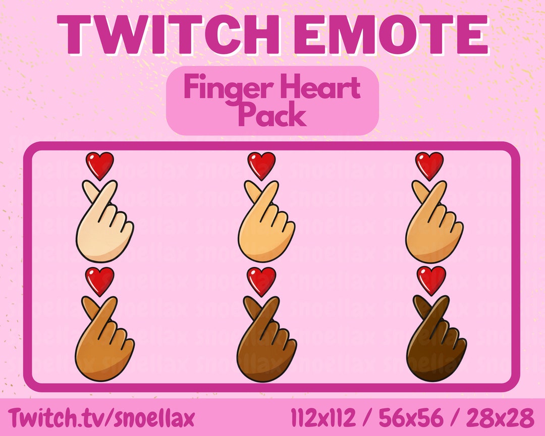 Korean Finger Heart Twitch Emote Pack - Etsy