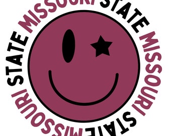 Iowa State Smiley SVG PNG, Iowa State Smiley Sublimation, Trendy ...