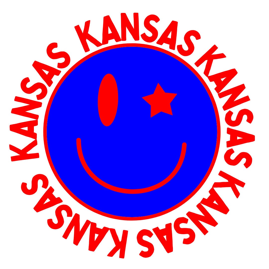 Kansas Smiley SVG PNG, Kansas Smiley Sublimation, Trendy Aesthetic Wall ...