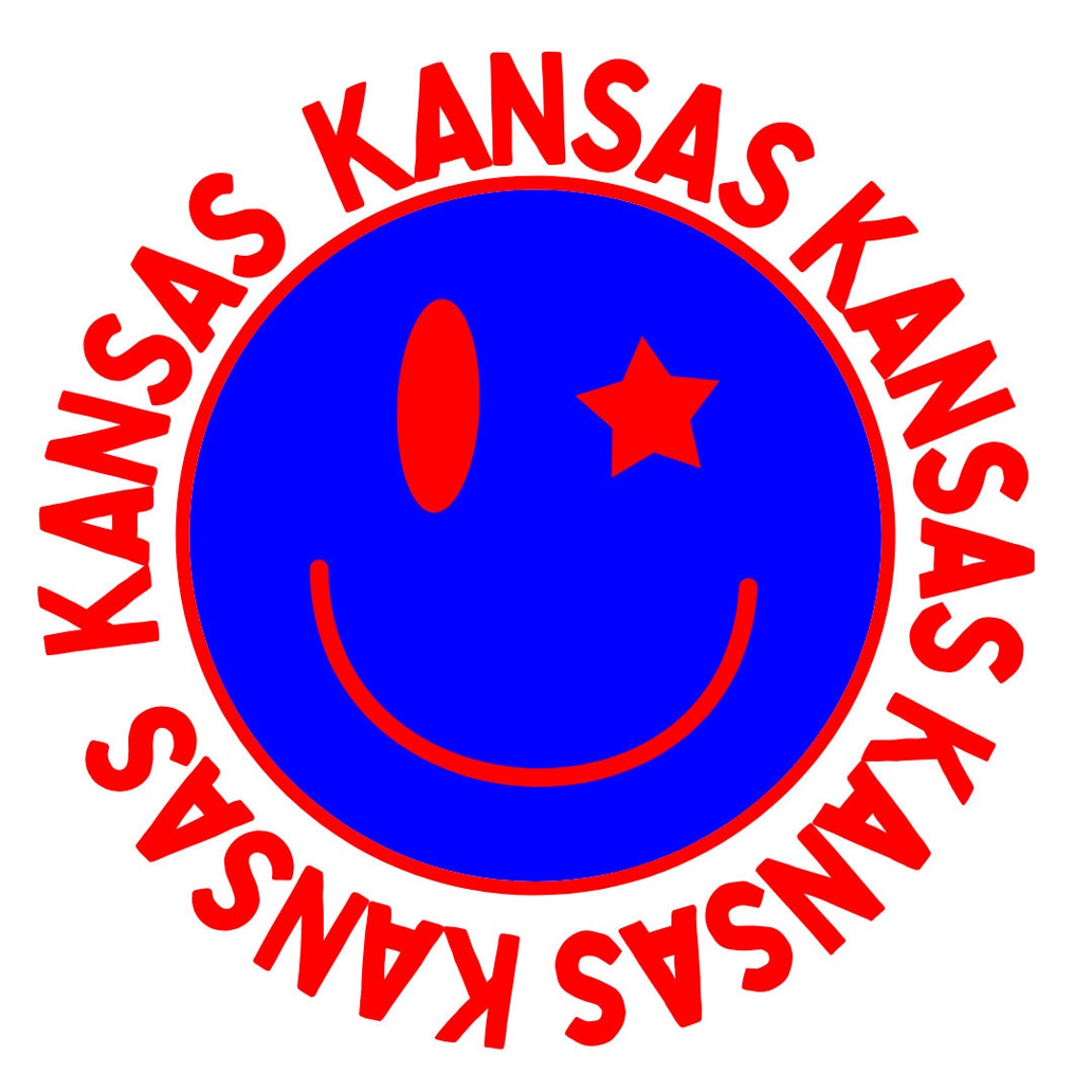 Kansas Smiley SVG PNG Kansas Smiley Sublimation Trendy - Etsy