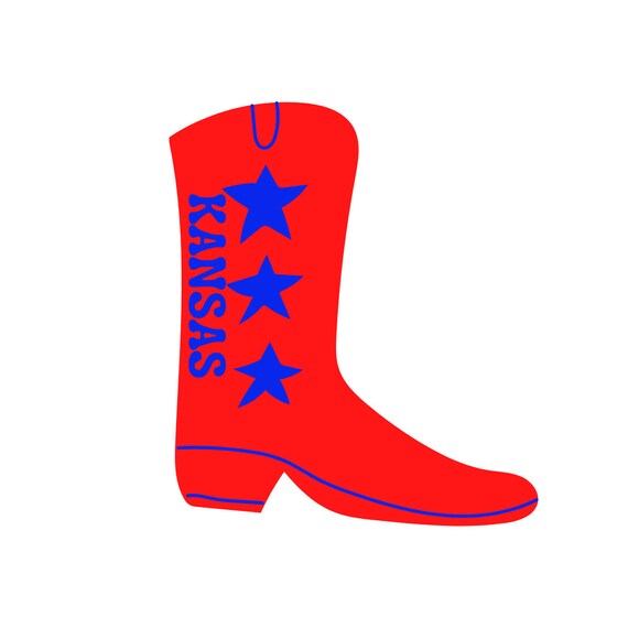 Kansas Boot SVG PNG Kansas Boot Sublimation Trendy Aesthetic - Etsy