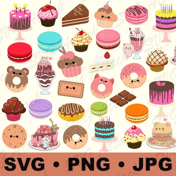 Sweet Treats Background Svg - Etsy