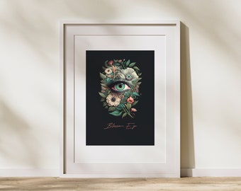 Eye Bloom Poster Digital Download Wall Print Flower - Etsy