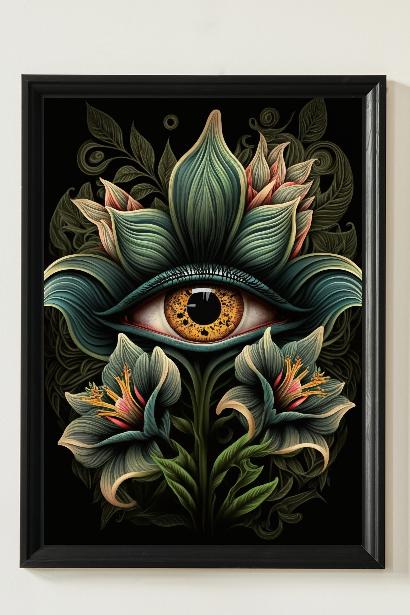 Eye Bloom Poster Digital Download Wall Print Flower Print Printable Art ...