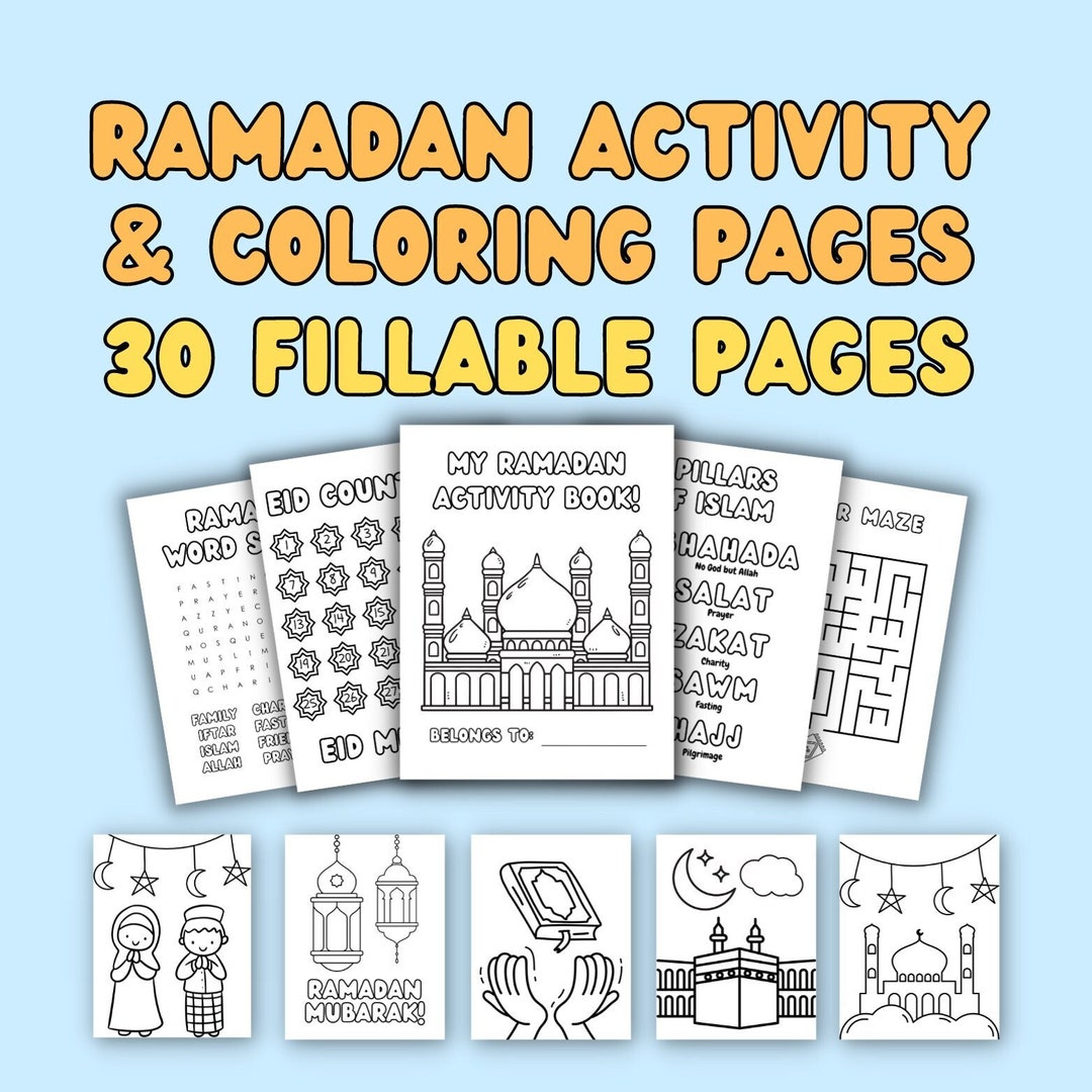 Ramadan Activity Book, Ramadan Coloring Page, Ramadan Crafts Kids ...