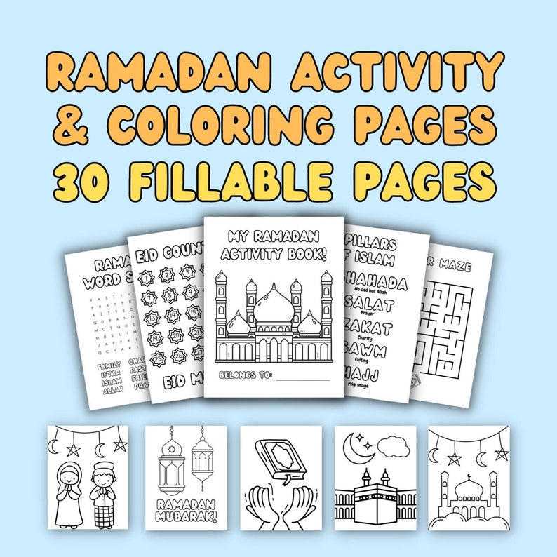 Ramadan Activity Book Ramadan Coloring Page Ramadan Crafts - Etsy