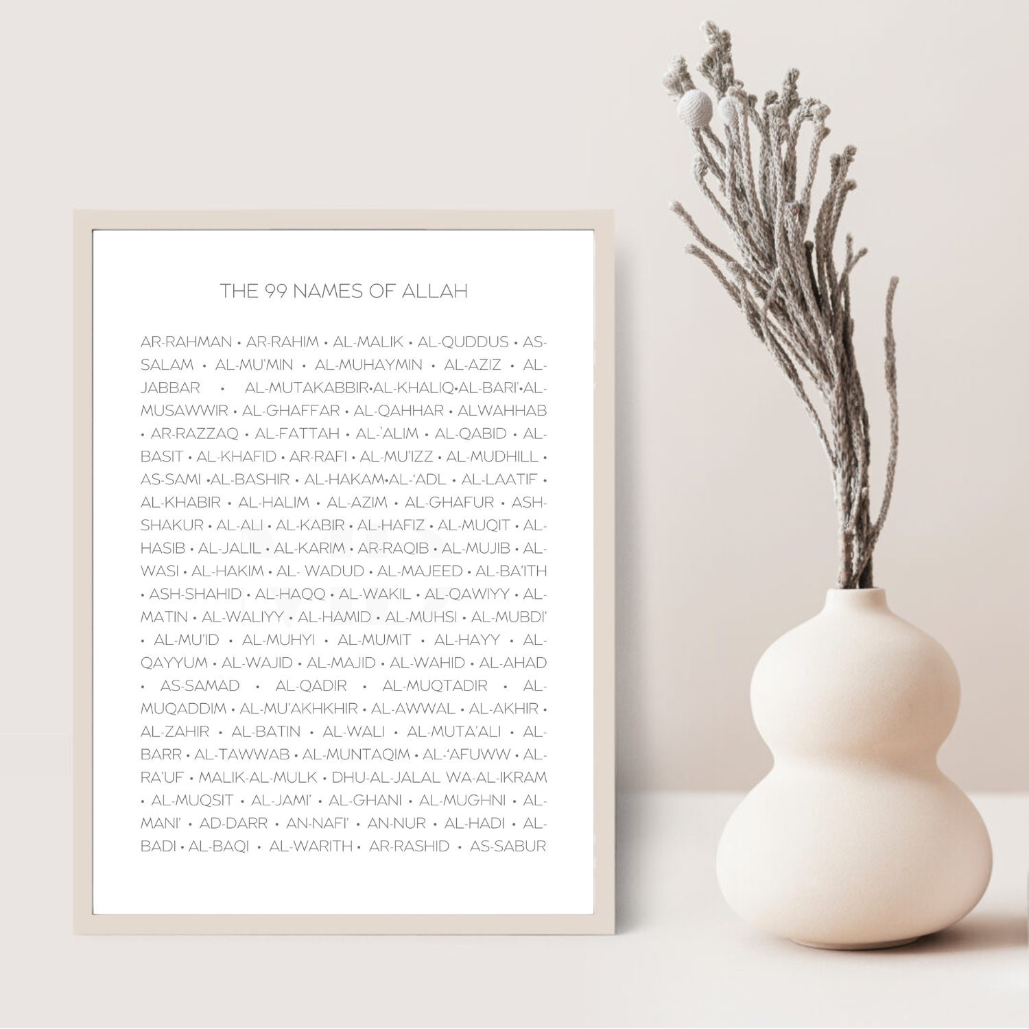 99 Names of Allah Wall Art Islamic Boho Wall Art Modern - Etsy Canada