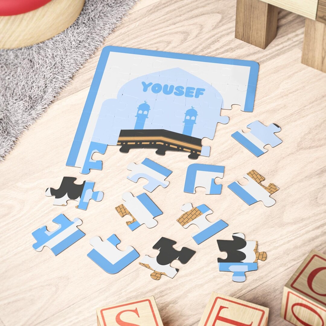Boys Custom Kaaba Kids Puzzle, Islamic Kids Gift, Muslim Kids Gift, Eid ...
