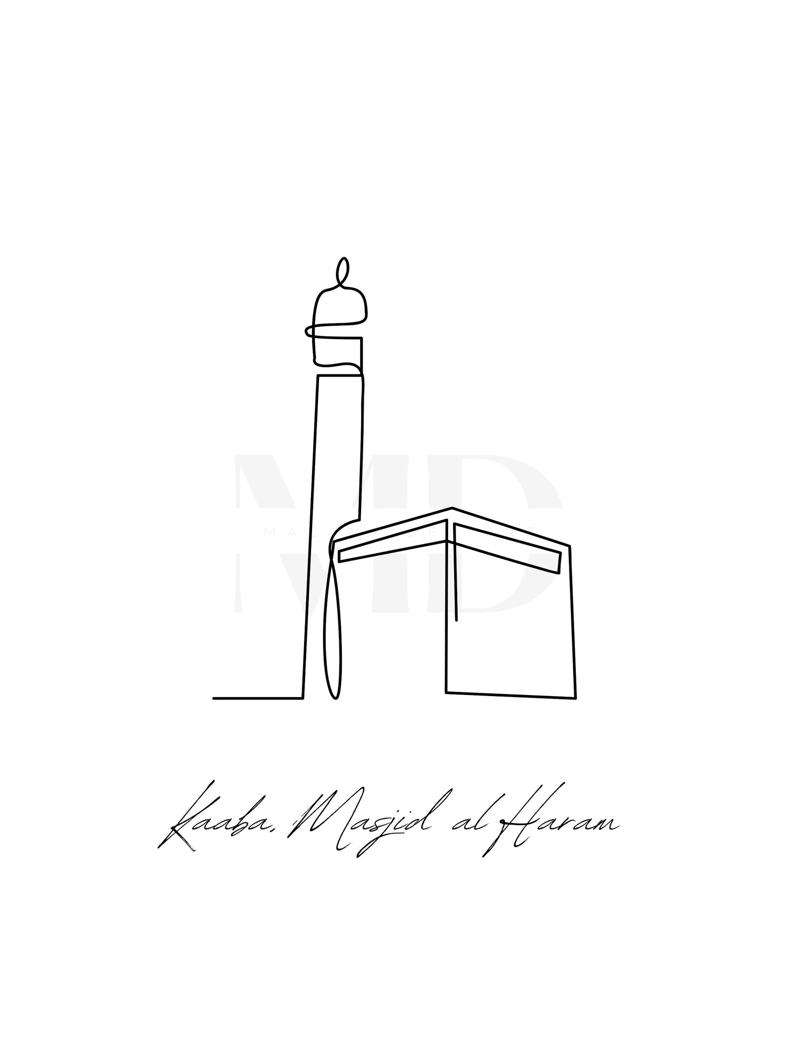 Kaaba Masjid Al Haram Poster Modern Islamic Art Minimal - Etsy