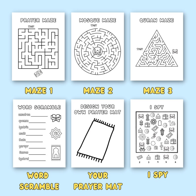 Ramadan Activity Book Ramadan Coloring Page Ramadan Crafts - Etsy