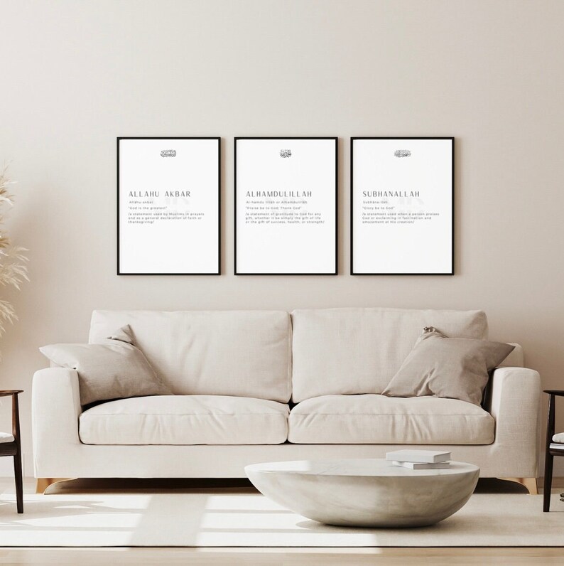 Alhamdulillah Definition Poster Modern Islamic Art Minimal - Etsy Canada